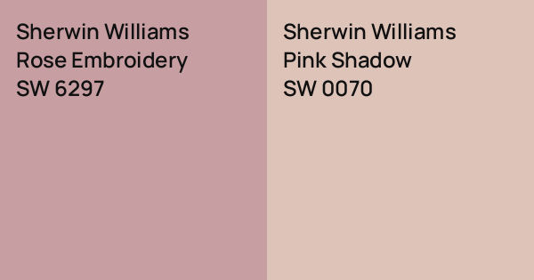 Sherwin Williams Rose Embroidery vs. Sherwin Williams Pink Shadow ...