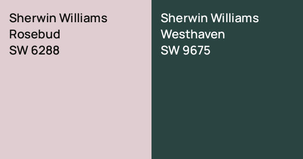 Sherwin Williams Rosebud vs. Sherwin Williams Westhaven comparison