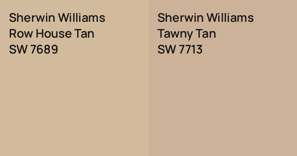 Sherwin Williams Row House Tan vs. Sherwin Williams Tawny Tan comparison