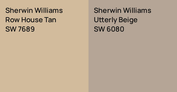 Sherwin Williams Row House Tan vs. Sherwin Williams Utterly Beige ...
