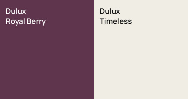 Dulux Royal Berry vs. Dulux Timeless comparison