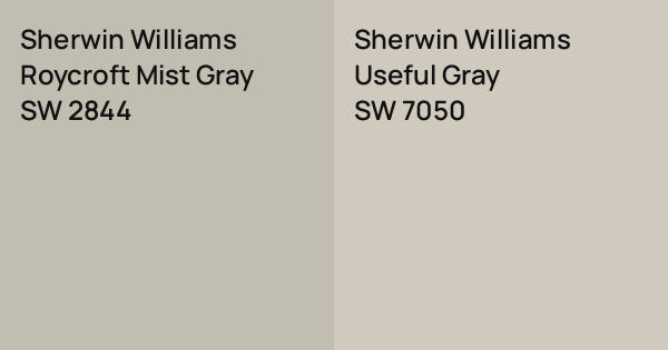 Sherwin Williams Roycroft Mist Gray vs. Sherwin Williams Useful Gray ...