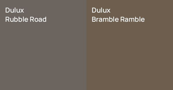 Dulux Rubble Road vs. Dulux Bramble Ramble comparison