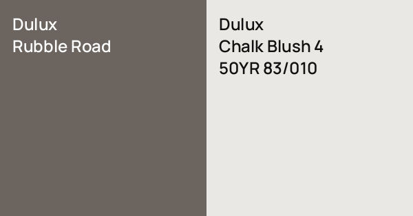 Dulux Rubble Road vs. Dulux Chalk Blush 4 comparison