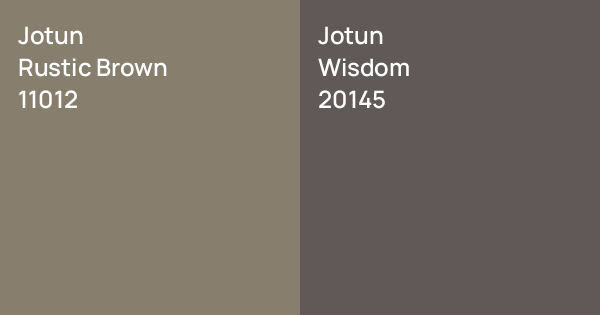 Jotun Rustic Brown vs. Jotun Wisdom comparison