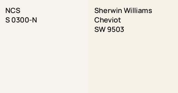 NCS S 0300-N vs. Sherwin Williams Cheviot comparison