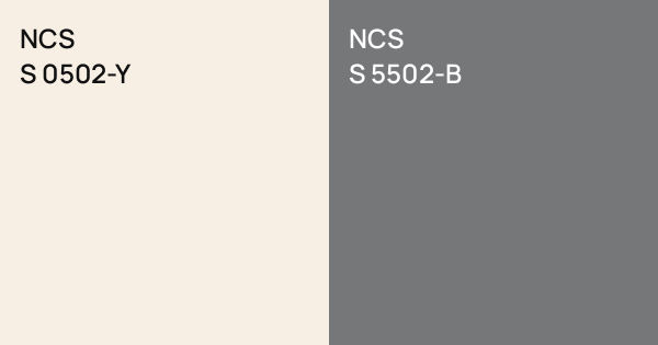 NCS S 0502-Y vs. NCS S 5502-B comparison