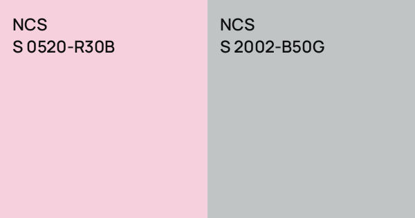 NCS S 0520-R30B vs. NCS S 2002-B50G comparison