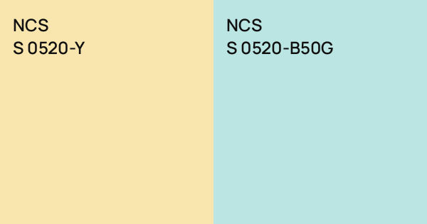NCS S 0520-Y vs. NCS S 0520-B50G comparison