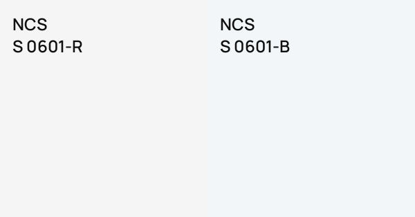 NCS S 0601-R vs. NCS S 0601-B comparison