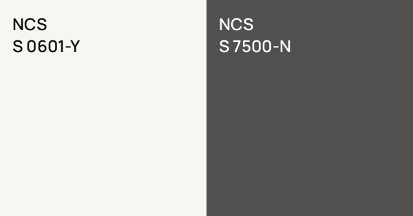 NCS S 0601-Y vs. NCS S 7500-N comparison
