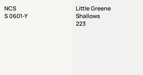 NCS S 0601-Y vs. Little Greene Shallows comparison
