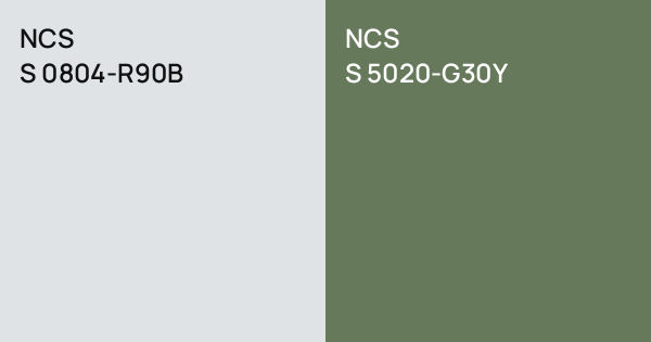 NCS S 0804-R90B vs. NCS S 5020-G30Y comparison