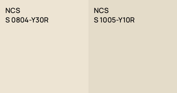 NCS S 0804-Y30R vs. NCS S 1005-Y10R comparison