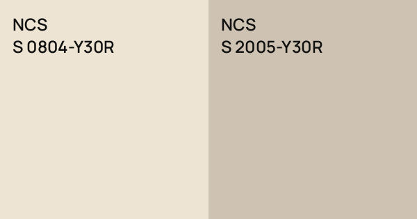 NCS S 0804-Y30R vs. NCS S 2005-Y30R comparison