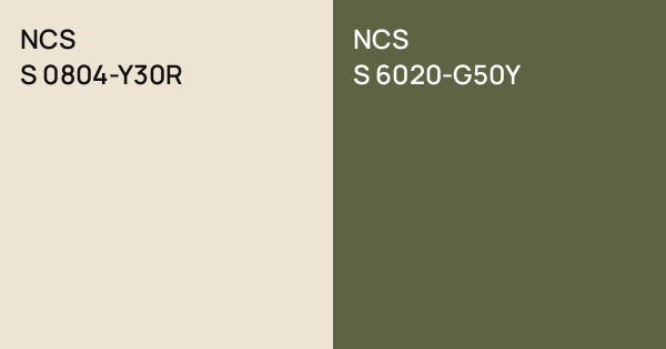 NCS S 0804-Y30R vs. NCS S 6020-G50Y comparison