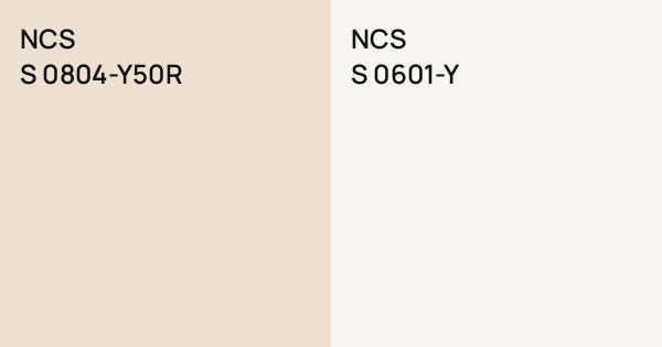 NCS S 0804-Y50R vs. NCS S 0601-Y comparison