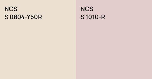 NCS S 0804-Y50R vs. NCS S 1010-R comparison