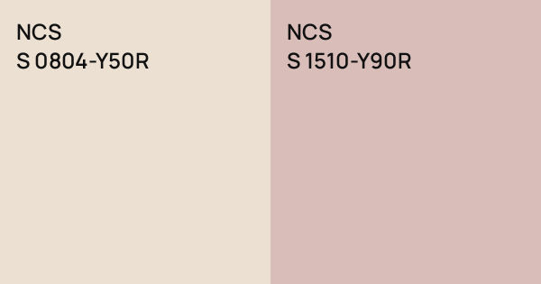 NCS S 0804-Y50R vs. NCS S 1510-Y90R comparison