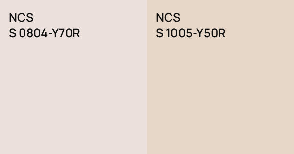 NCS S 0804-Y70R vs. NCS S 1005-Y50R comparison