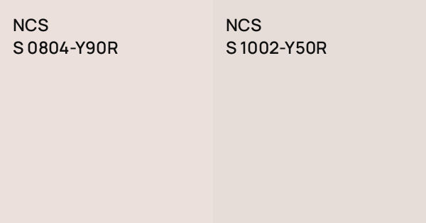 NCS S 0804-Y90R vs. NCS S 1002-Y50R comparison