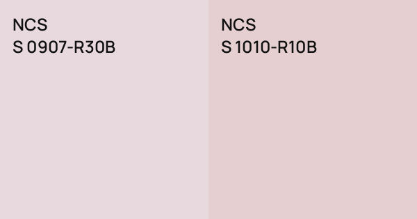 NCS S 0907-R30B vs. NCS S 1010-R10B comparison