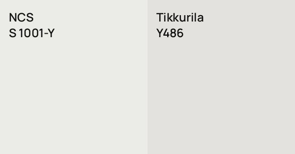 NCS S 1001-Y vs. Tikkurila Y486 comparison