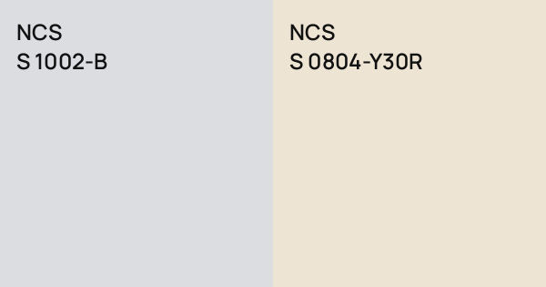 NCS S 1002-B vs. NCS S 0804-Y30R comparison