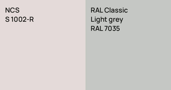 NCS S 1002-R vs. RAL Classic Light grey comparison
