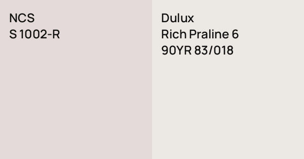 NCS S 1002-R vs. Dulux Rich Praline 6 comparison
