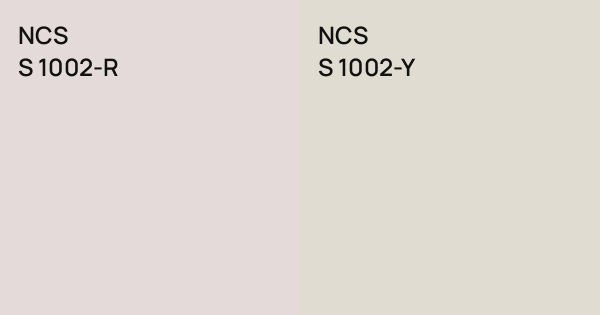 NCS S 1002-R vs. NCS S 1002-Y comparison