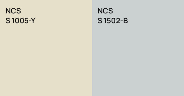 NCS S 1005-Y vs. NCS S 1502-B comparison