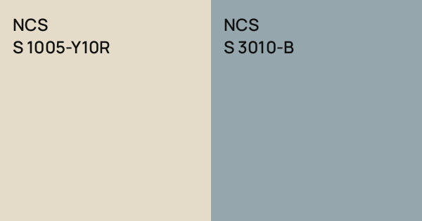 NCS S 1005-Y10R vs. NCS S 3010-B comparison