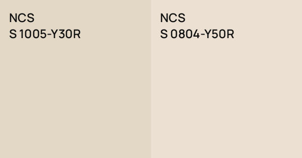 NCS S 1005-Y30R vs. NCS S 0804-Y50R comparison