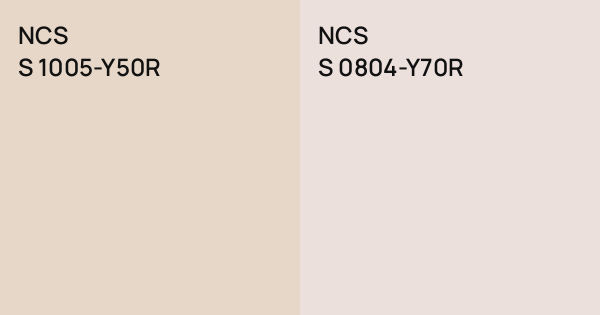 NCS S 1005-Y50R vs. NCS S 0804-Y70R comparison