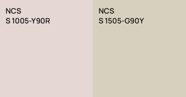 NCS S 1005-Y90R vs. NCS S 1505-G90Y comparison
