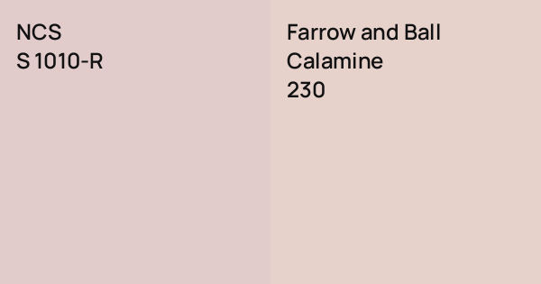NCS S 1010-R vs. Farrow and Ball Calamine comparison