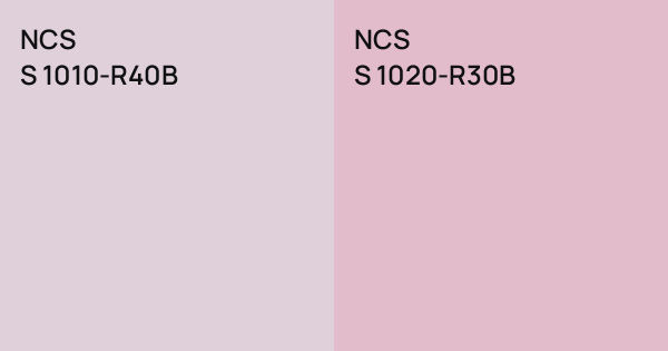 NCS S 1010-R40B vs. NCS S 1020-R30B comparison