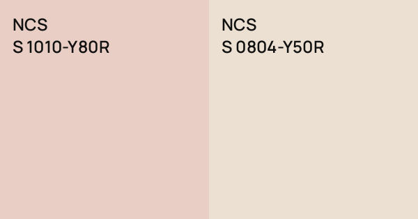 NCS S 1010-Y80R vs. NCS S 0804-Y50R comparison