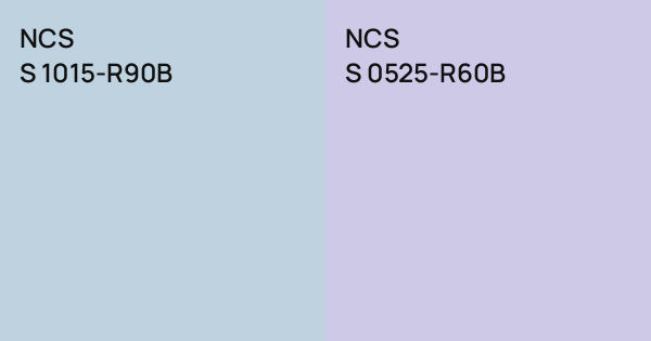 NCS S 1015-R90B vs. NCS S 0525-R60B comparison