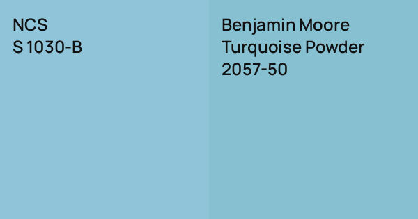 NCS S 1030-B vs. Benjamin Moore Turquoise Powder comparison