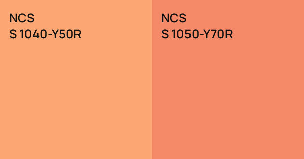 NCS S 1040-Y50R vs. NCS S 1050-Y70R comparison
