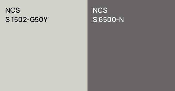 NCS S 1502-G50Y vs. NCS S 6500-N comparison