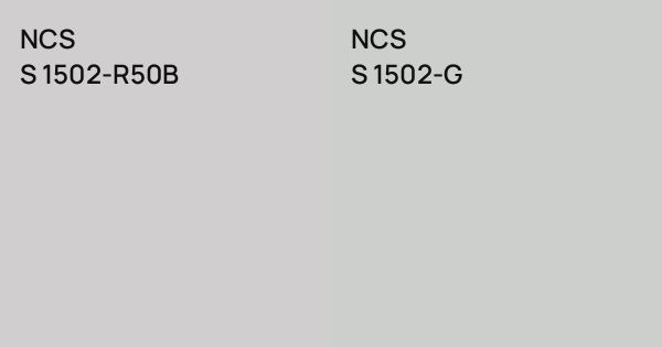 NCS S 1502-R50B vs. NCS S 1502-G comparison