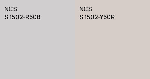 NCS S 1502-R50B vs. NCS S 1502-Y50R comparison