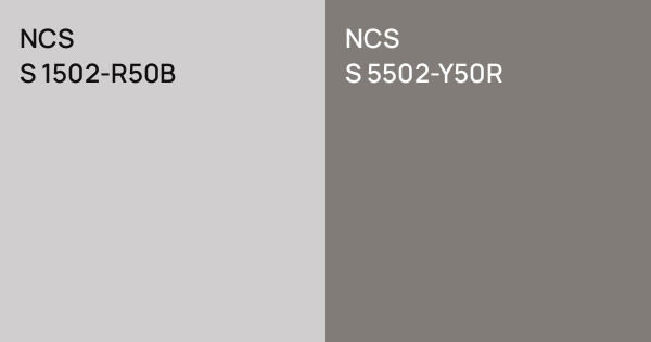 NCS S 1502-R50B vs. NCS S 5502-Y50R comparison