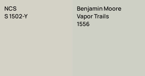 NCS S 1502-Y vs. Benjamin Moore Vapor Trails comparison
