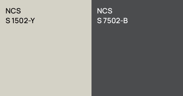 NCS S 1502-Y vs. NCS S 7502-B comparison