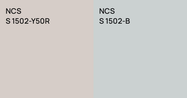 NCS S 1502-Y50R vs. NCS S 1502-B comparison