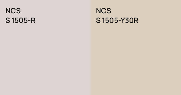NCS S 1505-R vs. NCS S 1505-Y30R comparison